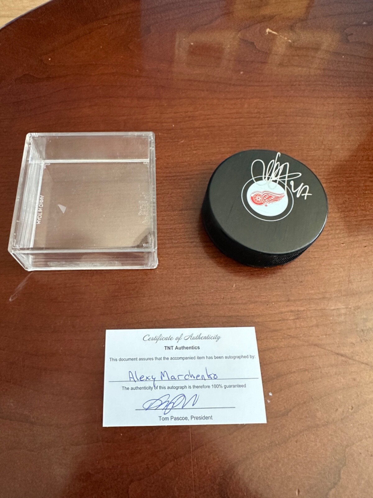 Alexey Marchenko #47 Autographed Detroit Red Wings Hockey Puck | eBay