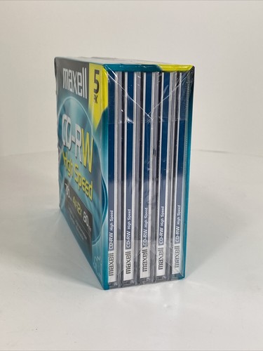 Maxell CD-RW 5 Pack 74 Min High Speed ReWritable Compact Disc Blank ...