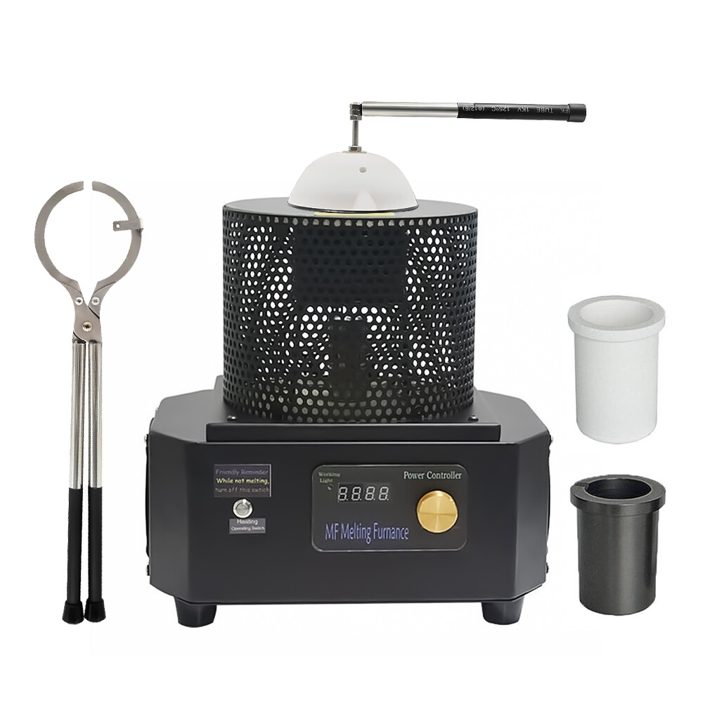 0.5/1/2/3kg 1600℃ Metal Melting Furnace Gold Silver Copper Smelter ...