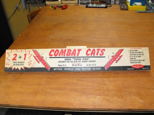 Vintage TOP FLITE COMBAT CATS twin pak kit 236 in very good condition ...