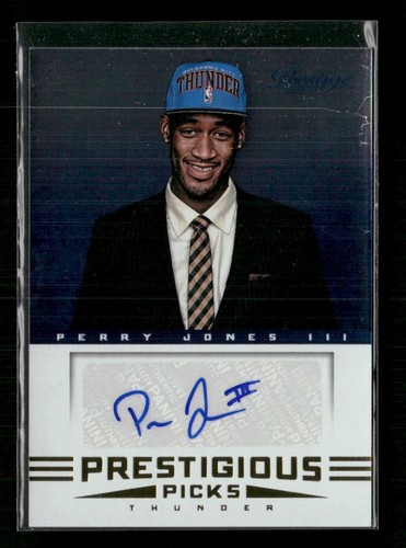 2012-13 Panini Prestige #72 Perry Jones Prestigious Picks Signatures ...