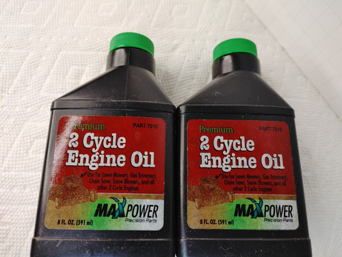 MAX POWER premium 8.OZ 2-Cycle Engine Oil PART # 7010 (2PK BUNDLE) | eBay