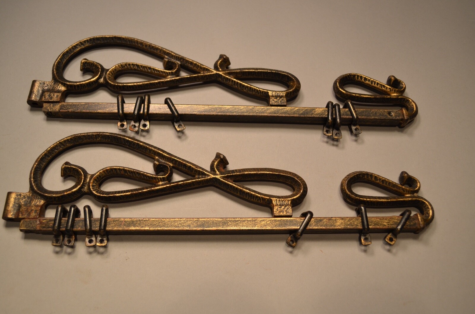 Vintage Mission Arts and Crafts Swing Arm Curtain Rods Window Display ...