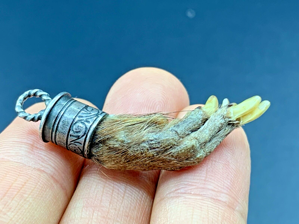 Antique German Silver Watch Chain Fob Pendant Hunting Charivari Ferret ...