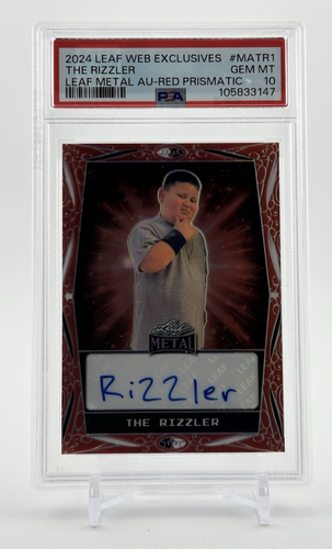 2024 Leaf Web Exclusives The Rizzler Red Prismatic Auto /199 PSA 10 Gem ...