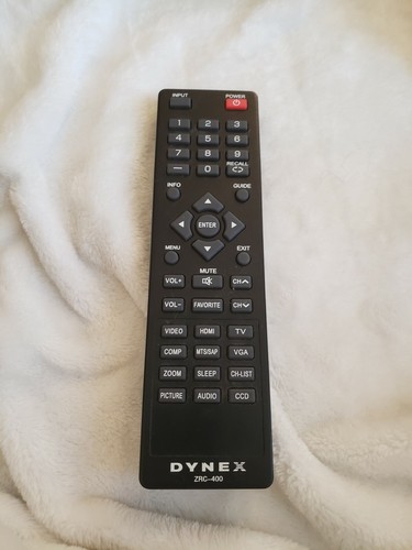 Dynex ZRC-400 LCD TV Remote Control DX-15L150A11, DX-22L150A11,DX ...