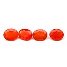 0.92Ct 4 PCS GORGEOUS ! STUNNING FIRE NATURAL RED MEXICAN FIRE OPAL ...