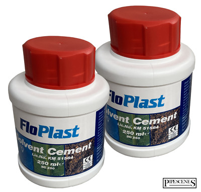 Pack of 2 - Floplast Solvent Cement PVC Plumbers Waste Pipe Weld Glue ...