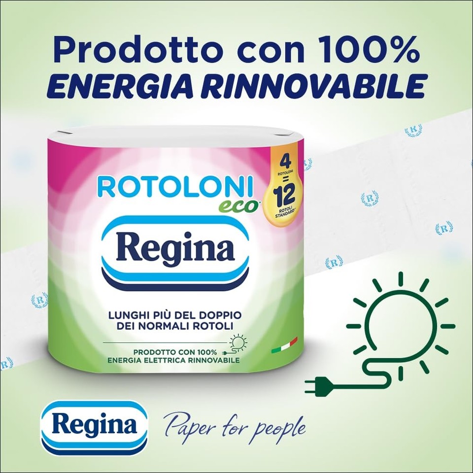 Regina Rotoloni Eco - 28 Maxi Rotoli di Carta Igienica, 500 Fogli a 2 ...
