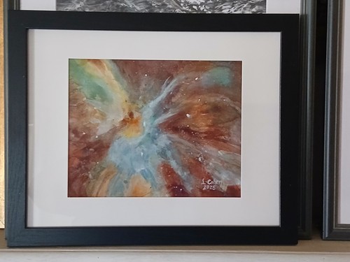 ORIGINAL Signed L. COHEN Watercolor Painting "Carina Nebula" Framed ...