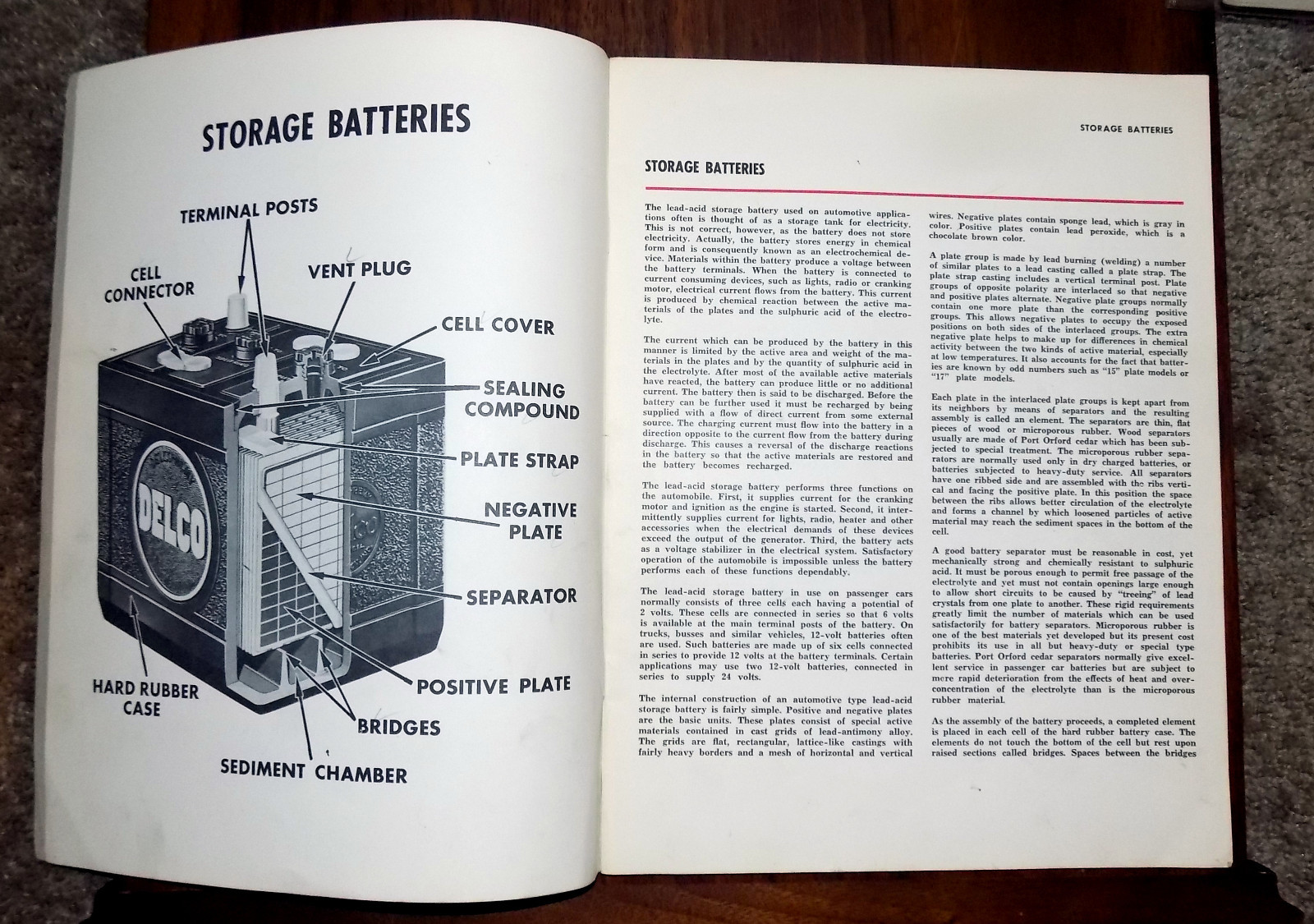 1950 Delco-Remy Training Chart Manual DR-5133B Section B Storage ...