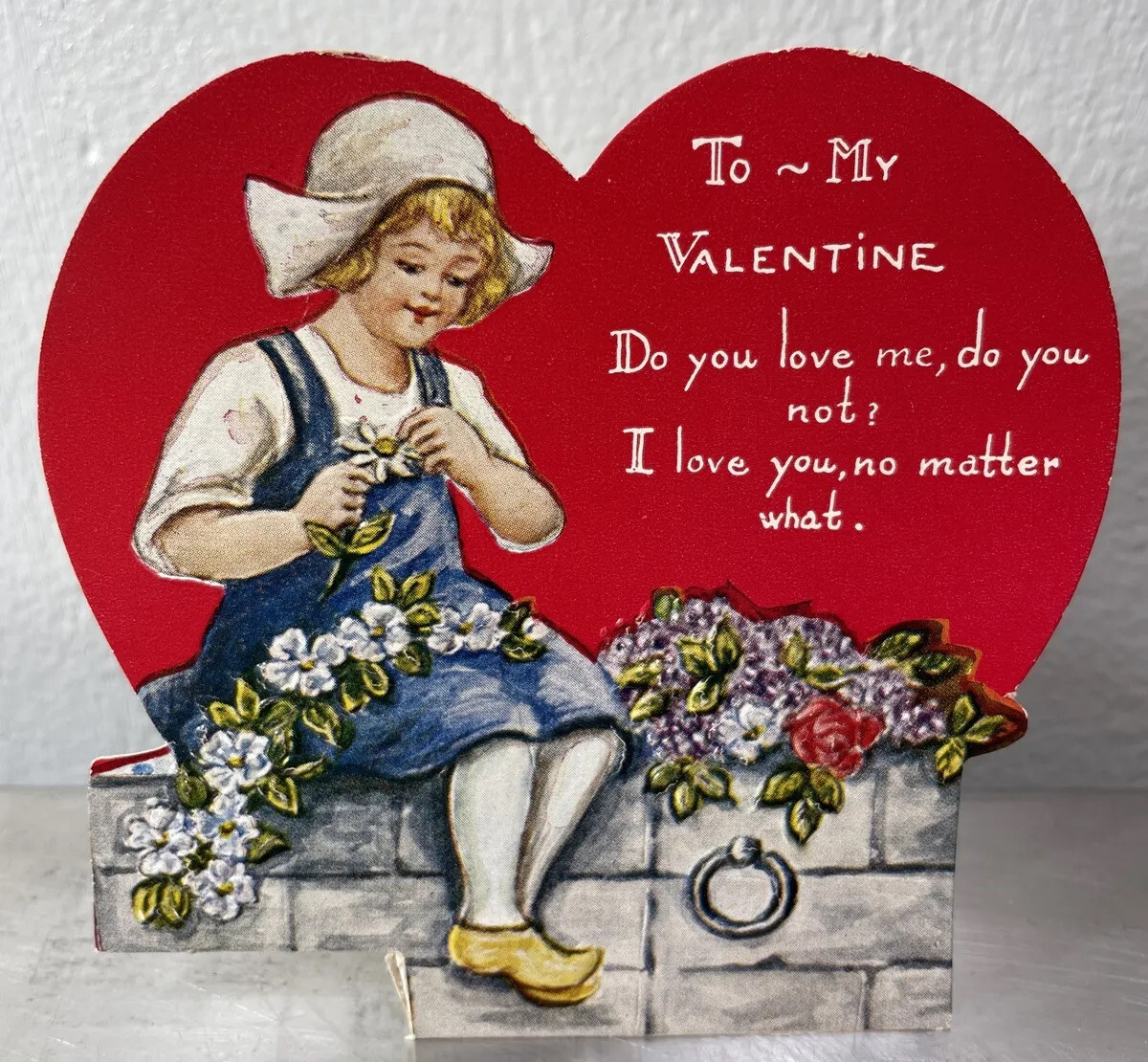 Antique Valentine Wallpaper Vintage American Valentine's Day Card,