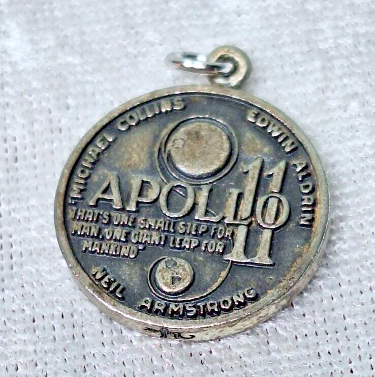 Vintage Balfour Apollo 11 NASA Pewter Charm July 1969 3.8g One Small ...