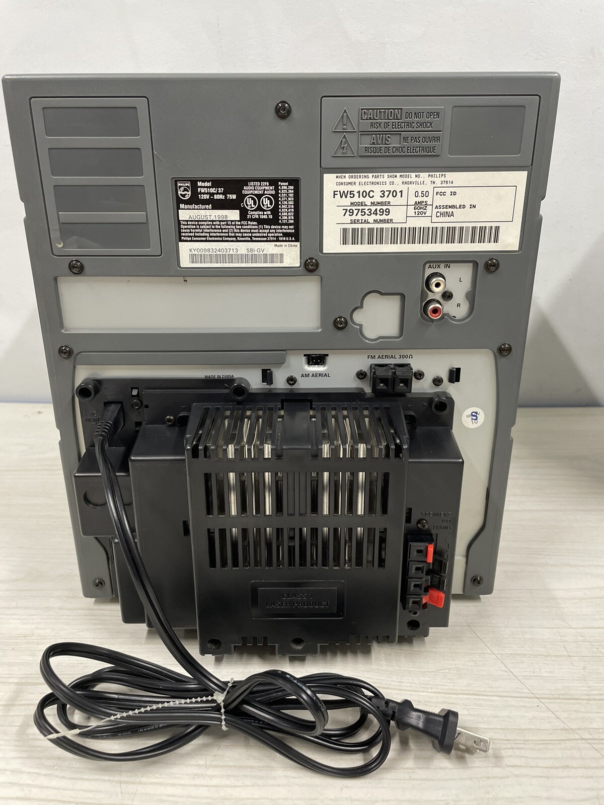 Philips Magnavox FW510C Mini Hifi Cassette CD System W/ Speakers SEE ...