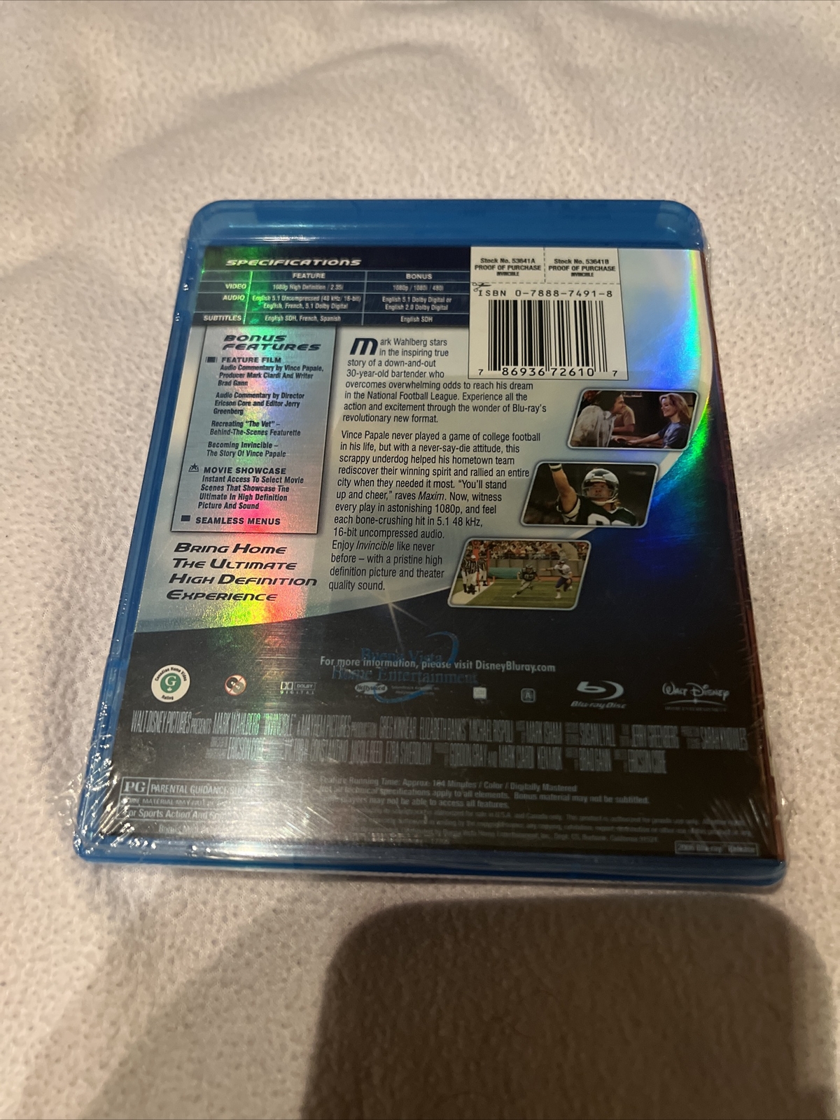 Invincible (Blu-ray Disc, 2006) Mark Wahlberg, Greg Kinnear - Brand New ...