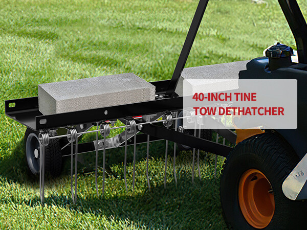 40" Dethatcher Tow Behind Lawn rake Lawn Sweeper Height Adjustable ...