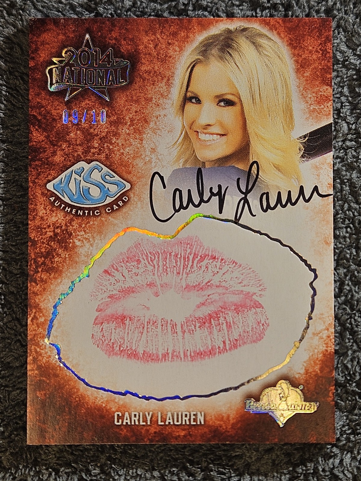 2014 Bench Warmer National Kiss Lip Print Carly Lauren Silver Autograph ...