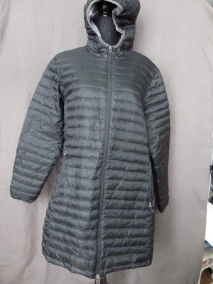 Eddie Bauer EB650 Down Filled Black Hooded Long Packable Puffer Coat ...