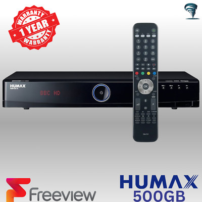 Humax HDR-FOX T2 Freeview Twin Tuner HD 500GB HDD Recorder Receiver Box ...