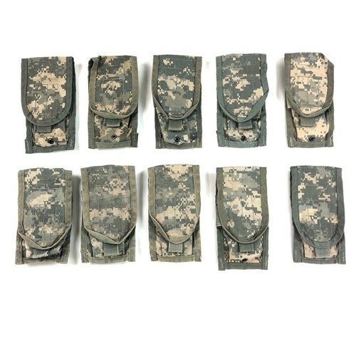 10 DOUBLE TWO MAGAZINE POUCHES ACU MOLLE II 2 MAG POUCH USGI EXCELLENT ...