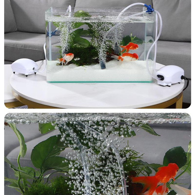Aquarium Air Pump Mini Silent Oxygen Pump Fish Tank Aquariums ...