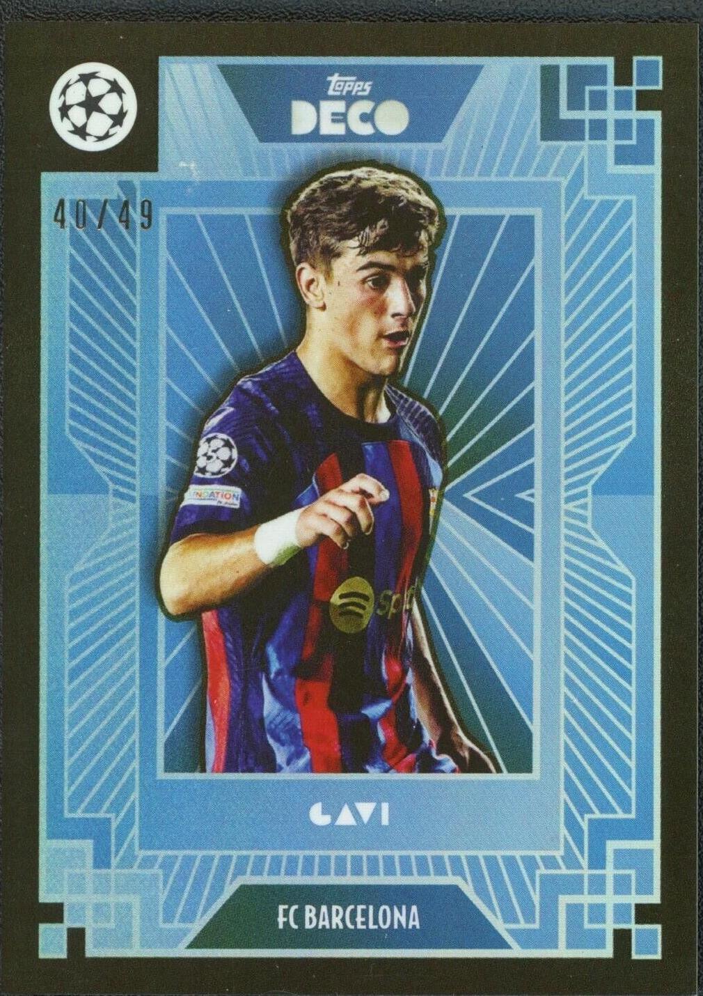 2022-23 Topps Deco UCL - Current Stars Gavi Blue /49 for sale online | eBay