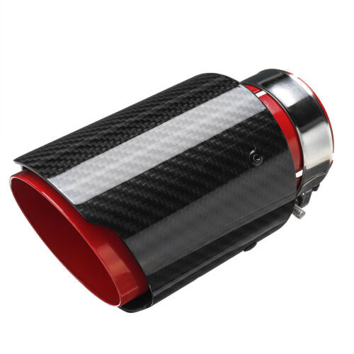 63mm-89mm Carbon Fiber Universal Car Exhaust Tail End Tip Muffler Pipe ...