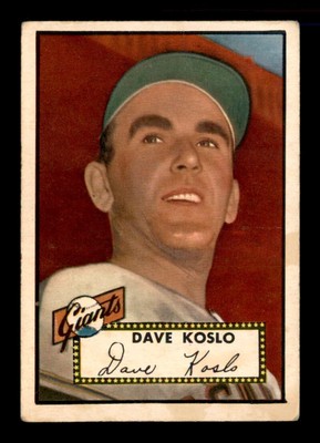 1952 Topps #336 Dave Koslo VG X3307400 | eBay