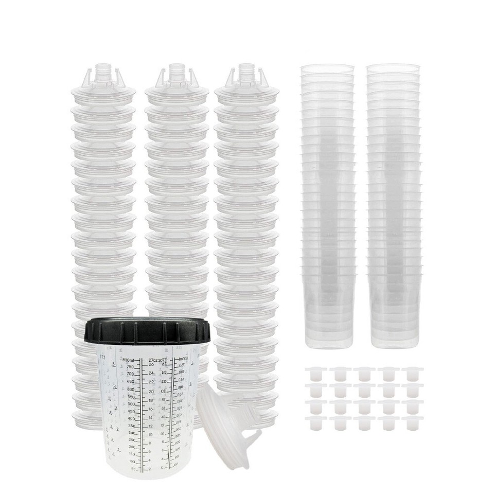 Disposable Paint Spray Cups System (125 Mic) - Size 800ML-27OZ - (25985 ...