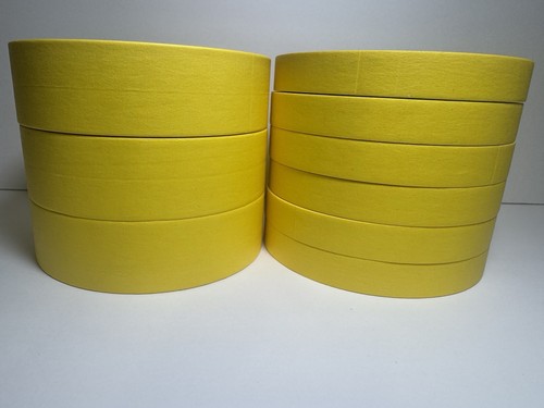 3M YELLOW 6654 1-1/2" MASKING TAPE 3 ROLLS 6652 3/4” MASKING TAPE 6 ...