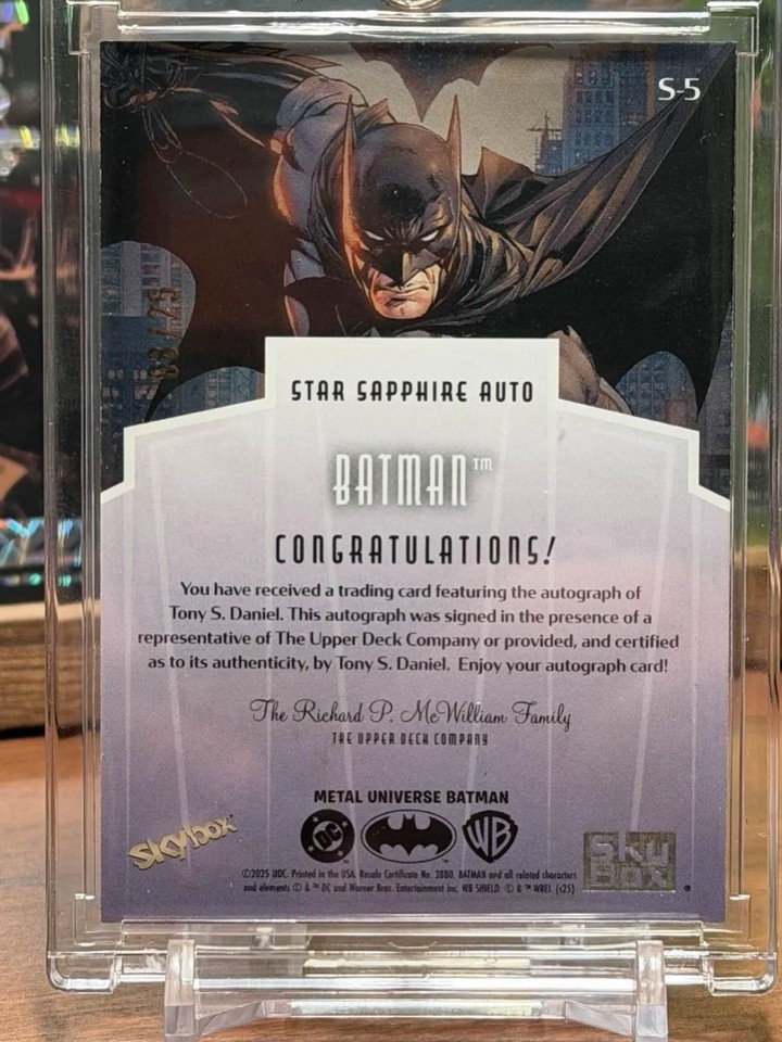 2025 Skybox Metal Batman Skybox Sapphire Premium Auto 8/25 🦇 S-5 | eBay