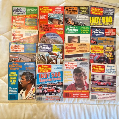 AUTO RACING DIGEST lot of (17) 70&80 variety | eBay