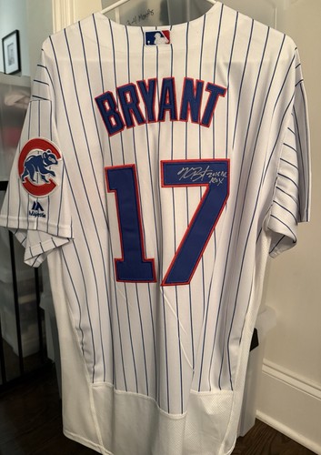 Kris Bryant Chicago Cubs Autographed Home Jersey 2015 NL ROY Majestic ...