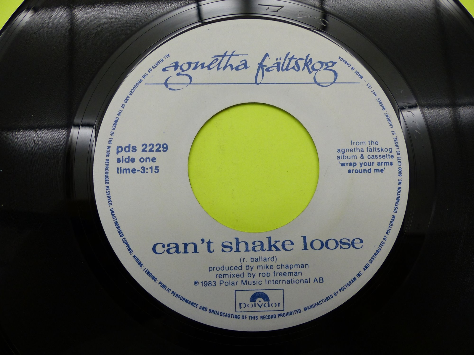 Agnetha Faltskog can't shake loose / man - 45 Record Vinyl Album 7" | eBay