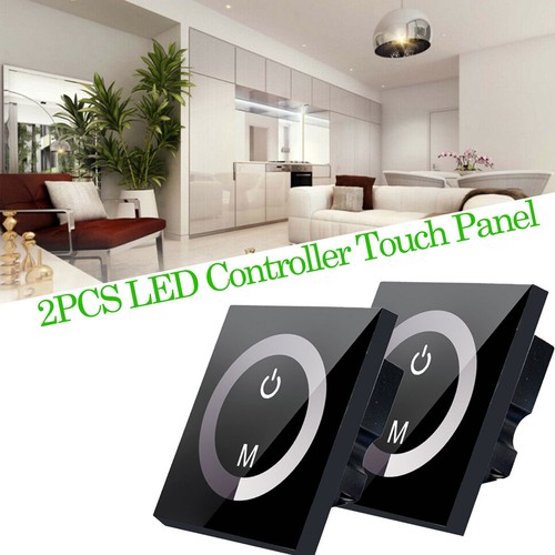 2X LED Light Lamp Dimmer Touch Panel Smart Controller Wall Mounted ...