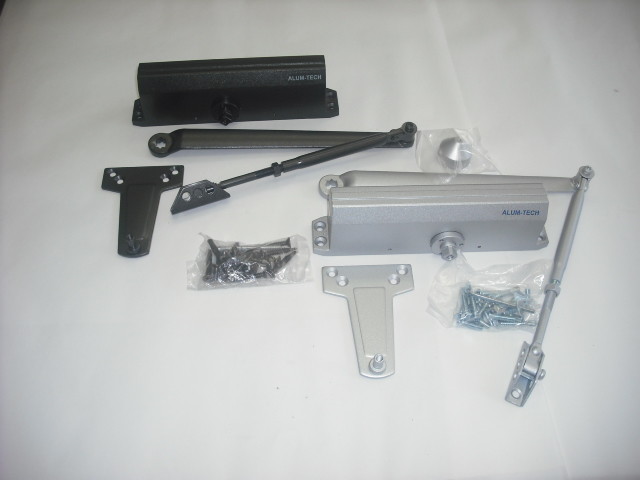 COMMERCIAL ALUMINUM STOREFRONT DOOR, FRAME & CLOSER, 3'0" x 7'0", CLEAR ...