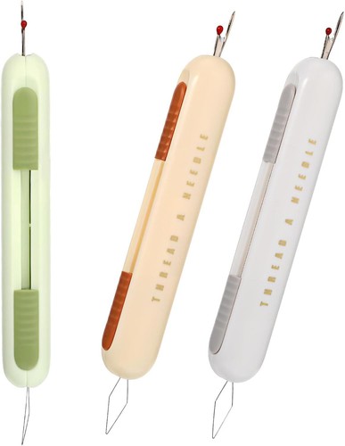 3 Pack Needle Threader, 2025 Upgraded Plug-In 2 in 1 Needle Threader ...