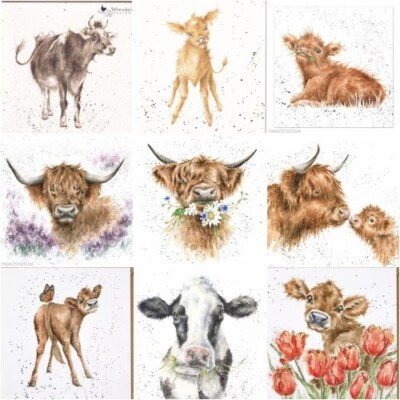 Wrendale Card Cow Cows Calf Highland | eBay UK
