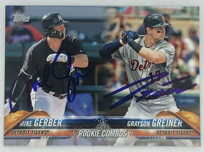 Detroit Tigers GRAYSON GREINER/MIKE GERBER Dual Signed 2018 Topps ...
