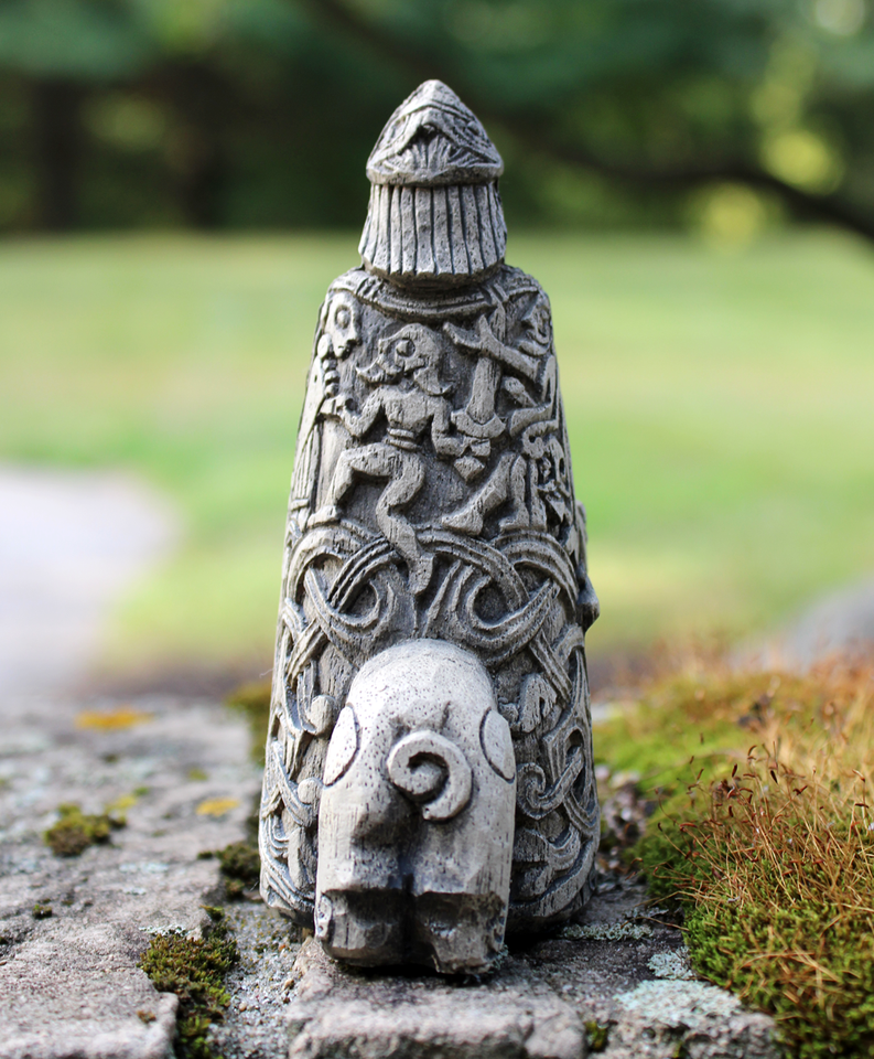 Freyr Figurine - Stone Finish - Norse God of Harvest Viking Statue ...
