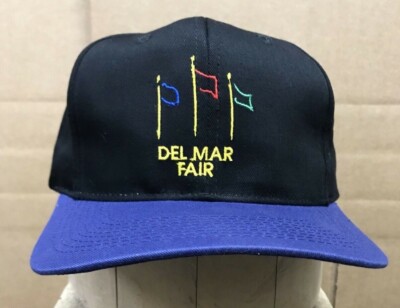 VINTAGE Del Mar Fair Hat Snaback Cap Purple Black Adjustable San Diego ...