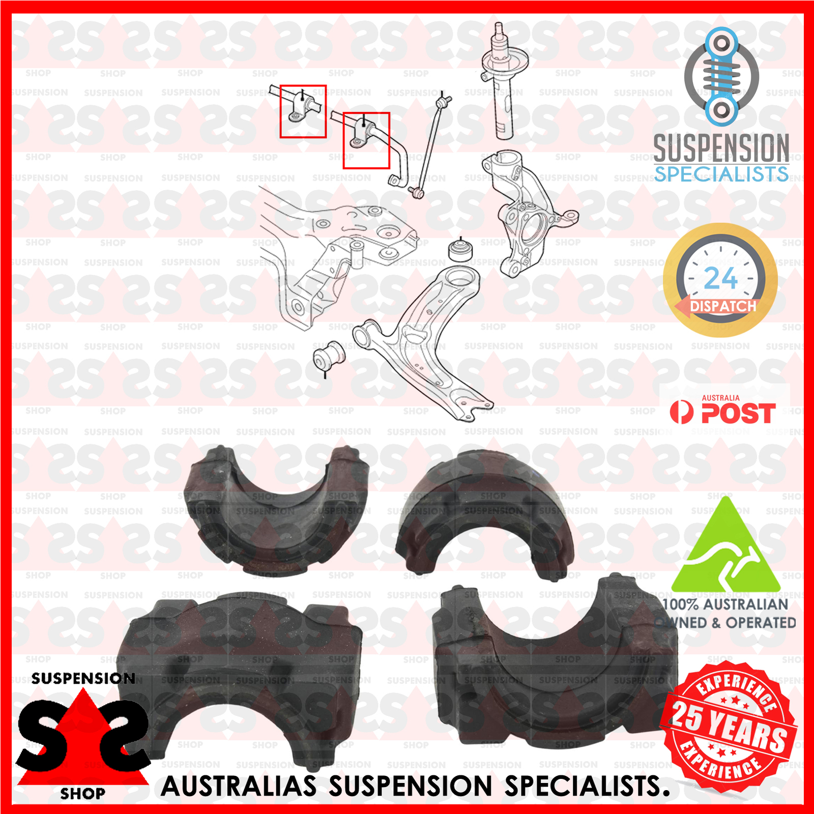 Front Axle Mounting, Stabiliser Bar Suit VW Tiguan (Ad1, Ax1) 1.4 TSI ...