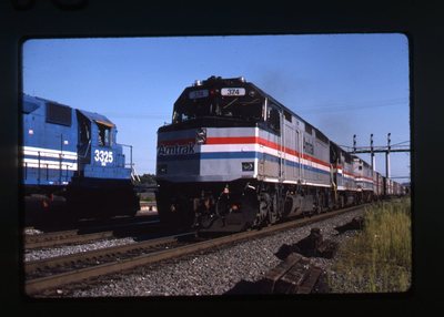 1994 Amtrak AMTK EMD F40PHR Locomotive #374 - Vintage 35mm Railroad ...