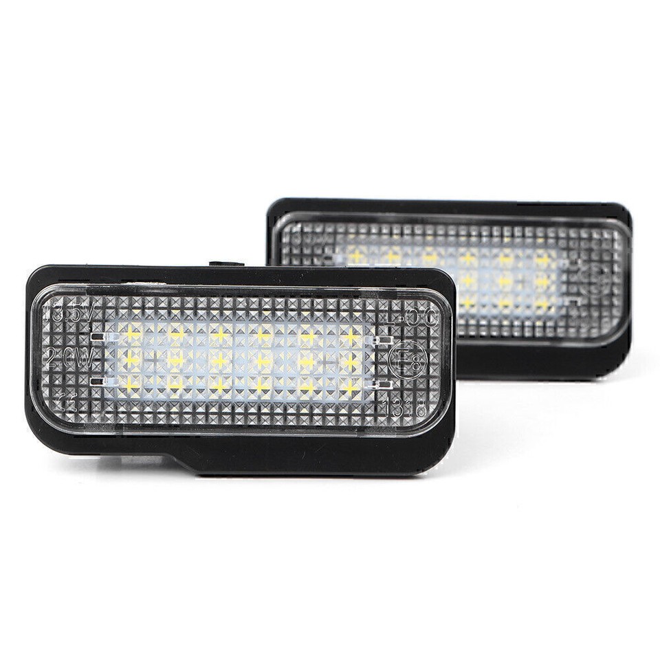 2PC White LED License Plate Error Free Light Lamp For Mercedes-Benz ...