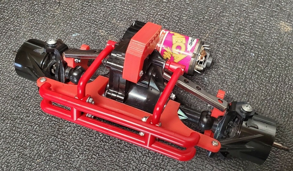 TAMIYA CLODBUSTER BUMPER/SERVO, LINK MOUNTS, REAR LOCKOUT. IMPROVED ...