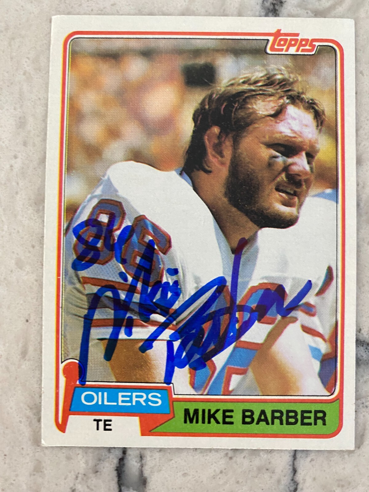Mike Barber signed HOUSTON OILERS card 1981 Topps | eBay