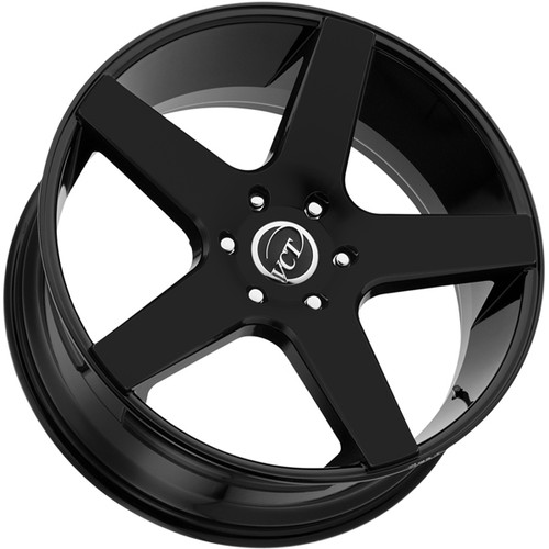 (Set of 4) VCT V83 22x9 5x5.5" +15mm Gloss Black Wheels Rims 22" Inch ...