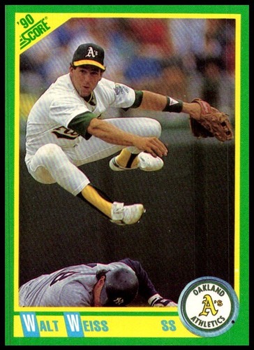 1990 Walt Weiss Score Baseball #110 Oakland Athletics | eBay