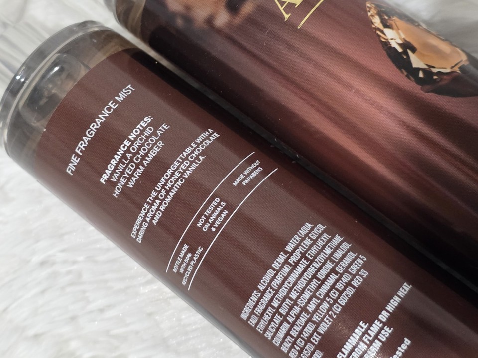 1 BATH & BODY WORKS CHOCOLATE AMBER FINE FRAGRANCE MIST BODY SPRAY 8 OZ ...