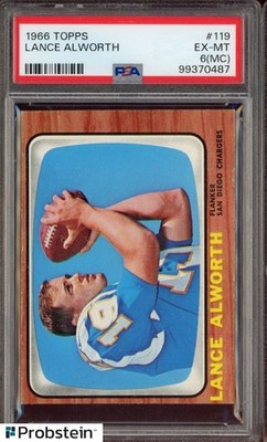1966 Topps Football SETBREAK #119 Lance Alworth San Diego Chargers HOF ...